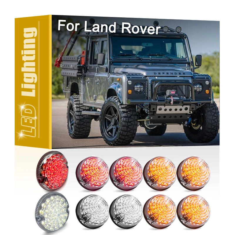 10pcs-Clear-Lens-Turn-Signal-Rear-Fog-Reversing-Light-Defender-Complete ...