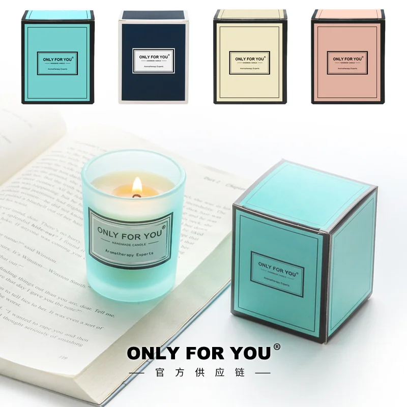 1Pc Blue Wind Chime Scented Candle, 14Colors of Boxes Soy Wax For Home ...