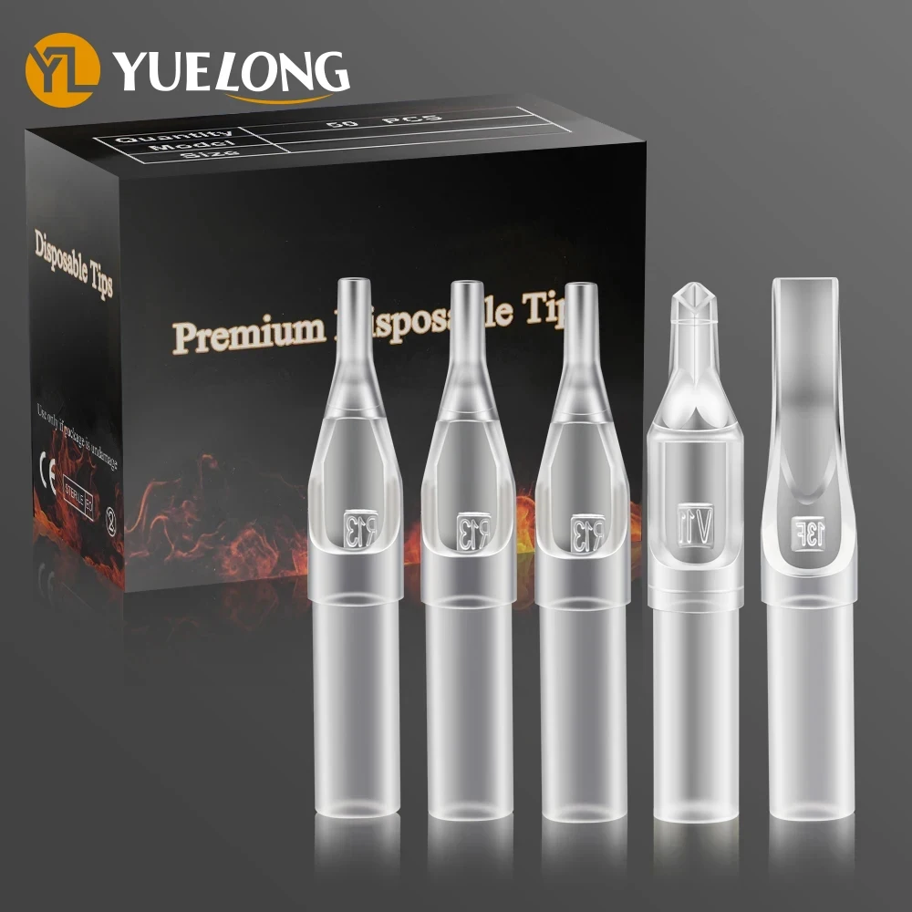 50pcs-Disposable-Tattoo-Tips-RT-DT-FT-Transparent-Assorted-Plastic ...