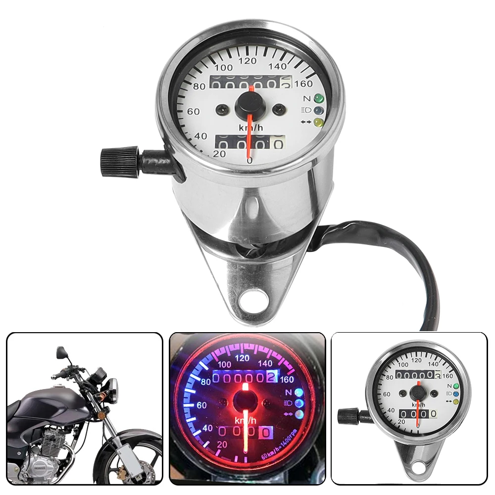 Motorcycle-LED-Backlit-Dual-Speedometer-For-Harley-Touring-Sportster-XL ...
