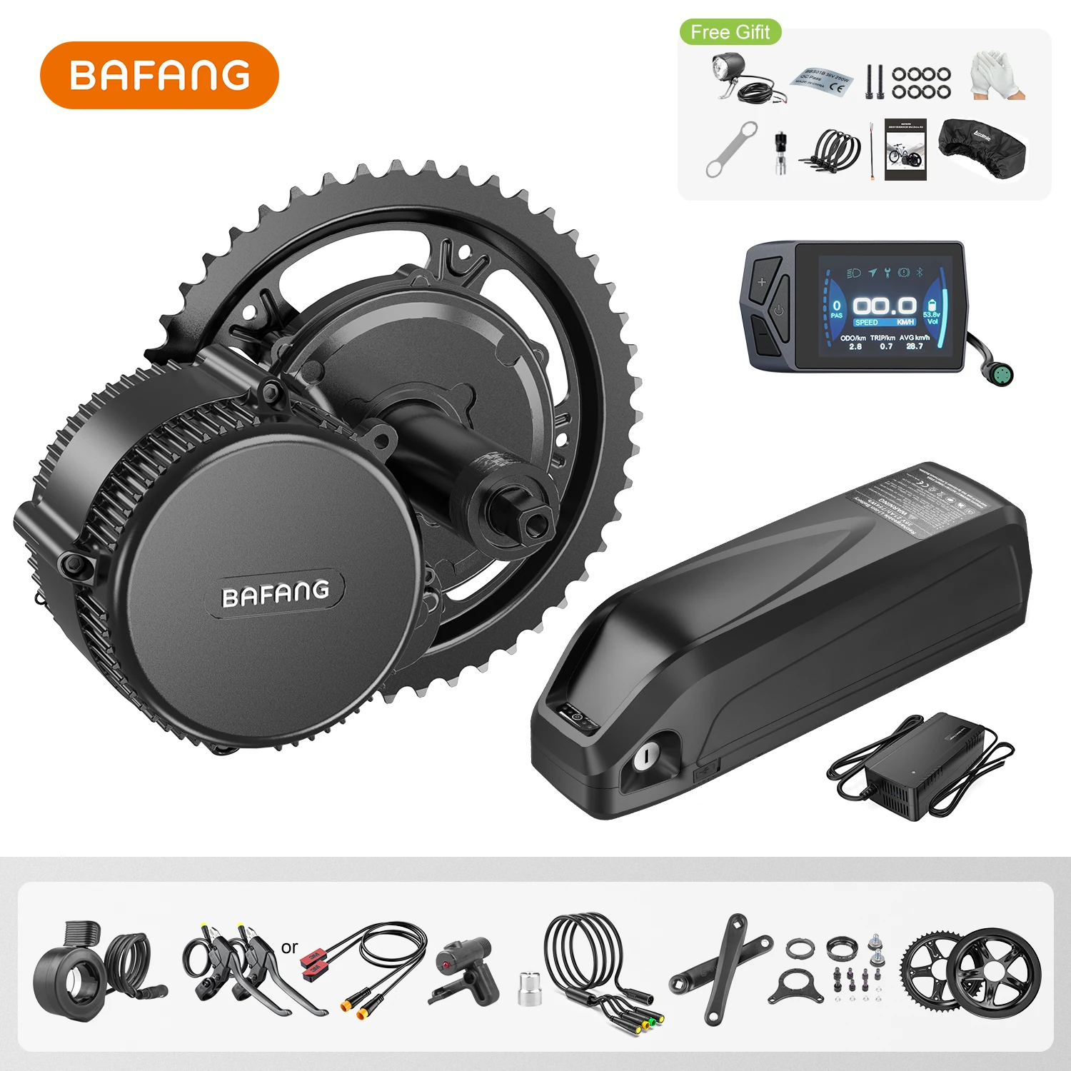 Bafang Mid Drive Motor Kit 250W 350W 500W BBS01B BBS02B G340 Conversion ...