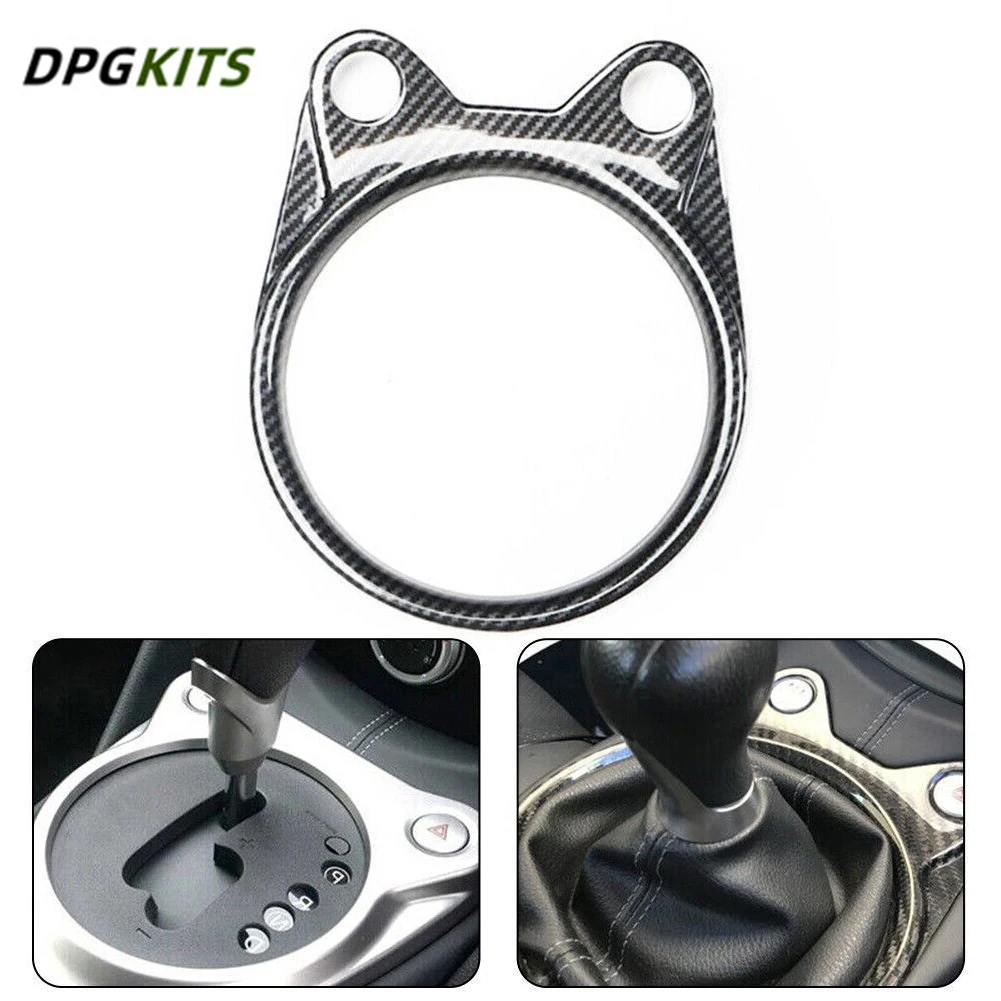 ABS-Car-Gear-Shift-Panel-Cover-Carbon-Fiber-Pattern-For-Nissan-370Z ...