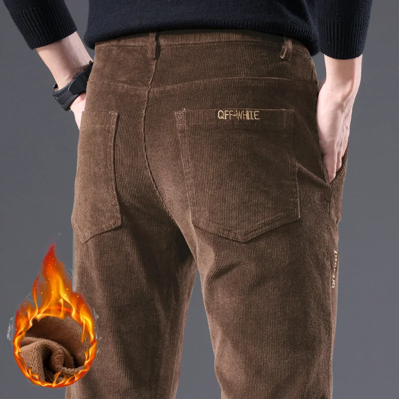 Cal-a-de-veludo-quente-masculina-estilo-cl-ssico-pele-grossa-reta ...