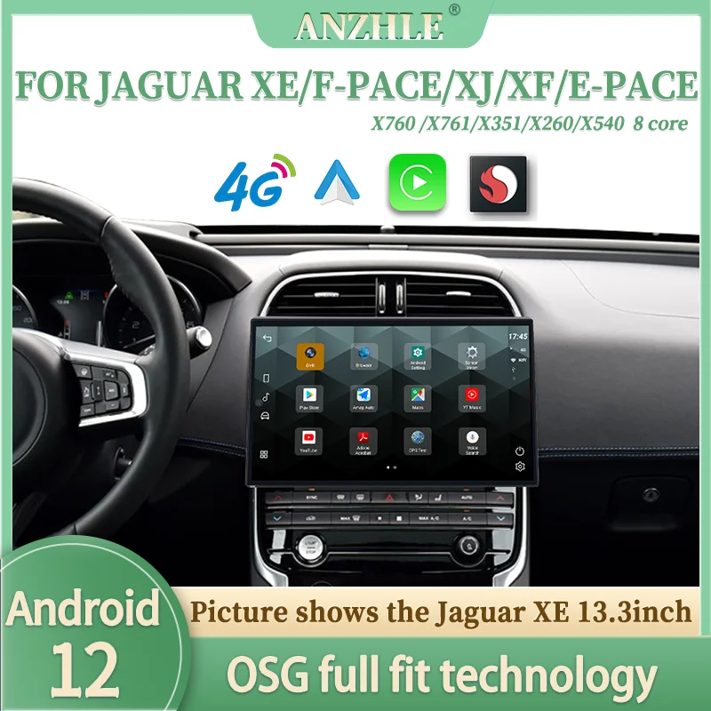 For Jaguar XE XEL F-PACE XF XFL XJ XJL E-PACE X760 X761 X351 X260 X540 Multimedia Player GPS ...