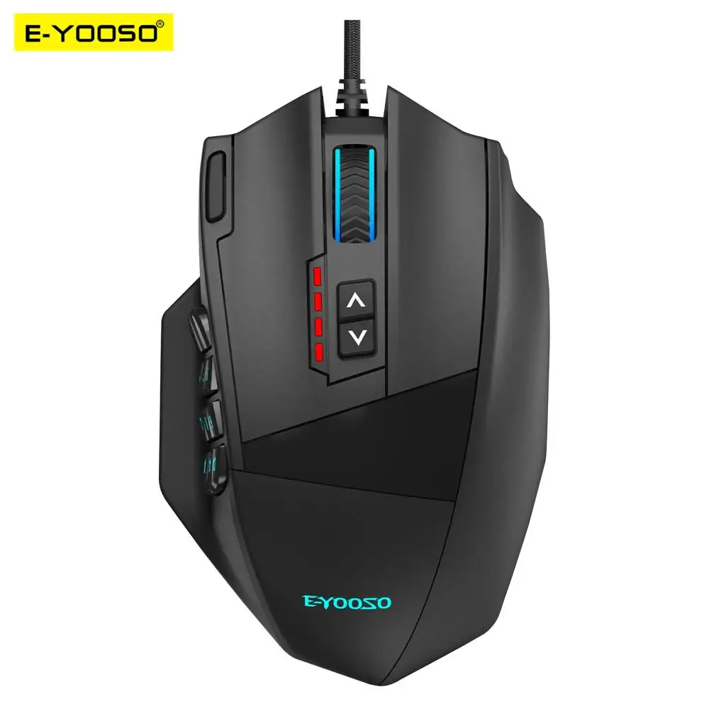 E-YOOSO-X-39-USB-Wired-RGB-Gaming-Mouse-16400-DPI-PAW3327-19-buttons ...