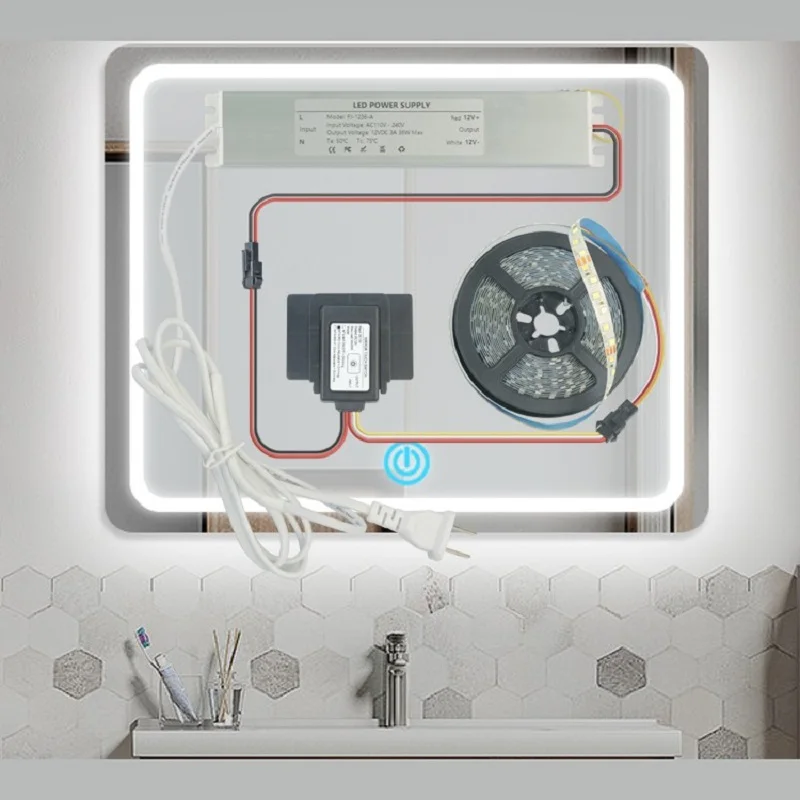 Bathroom-Mirror-LED-Light-Hand-Scan-Sensor-Switch-DC-12V-Infrared-Hand ...