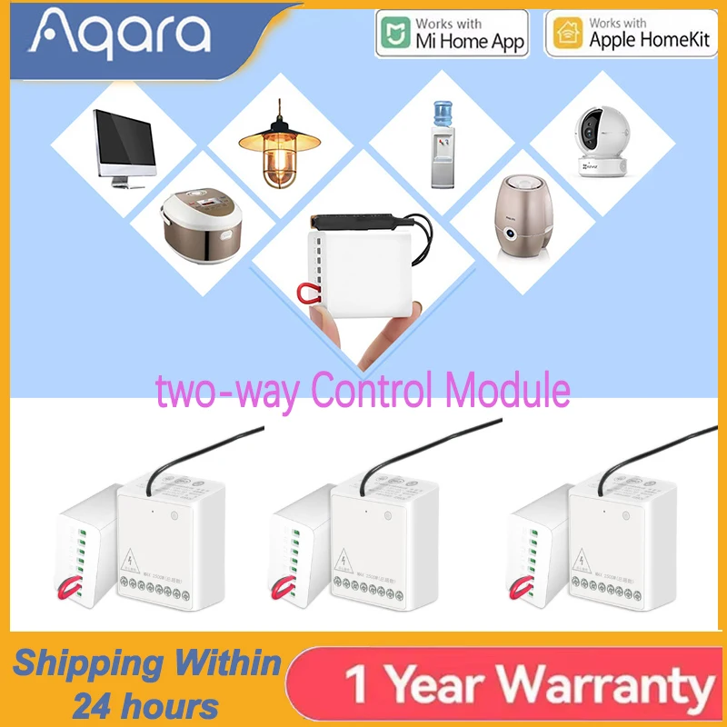 Aqara two-way Control Module Relay Switch Controller Zigbee Smart Timer Channels Works With ...