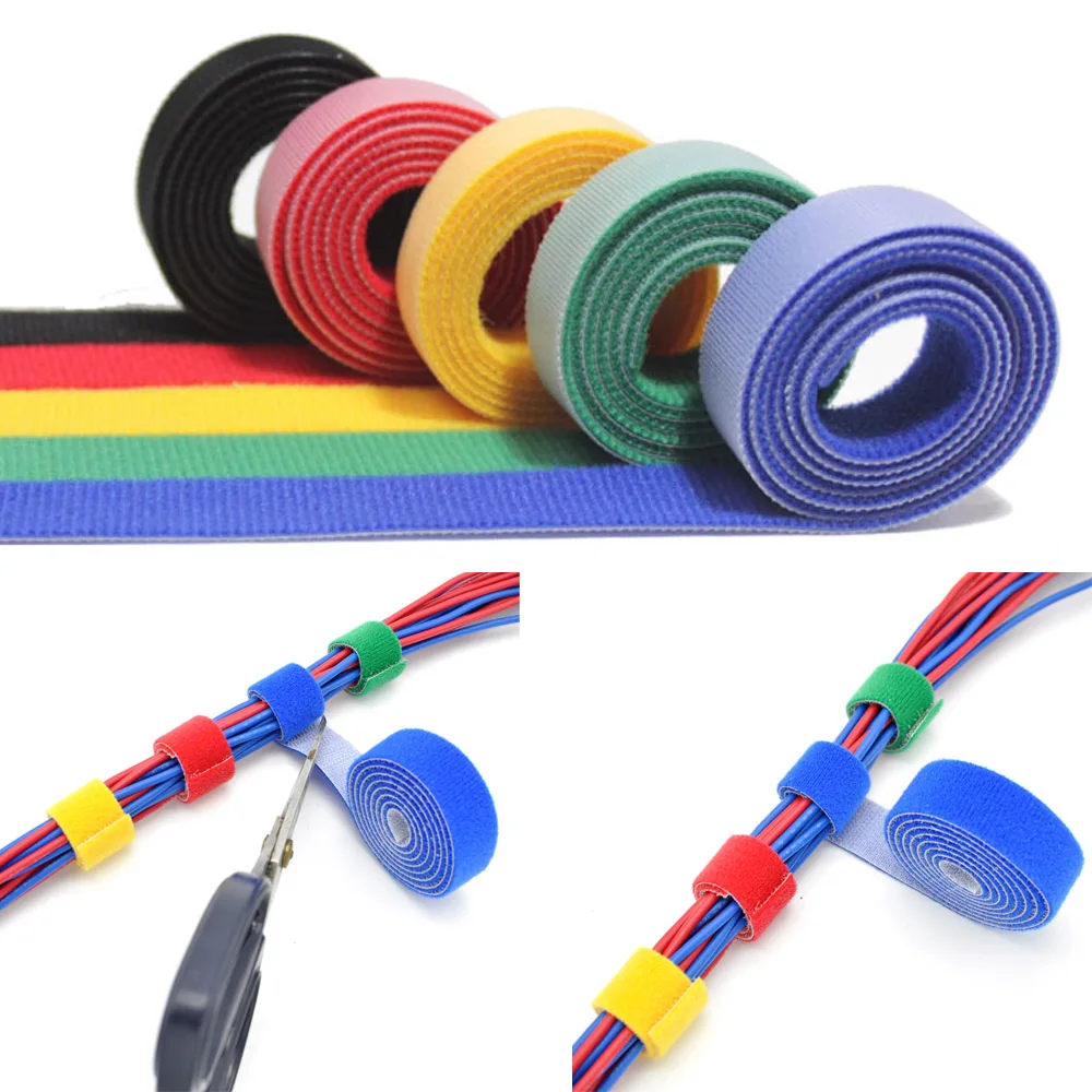 Data-Cable-Tie-DIY-Strap-Cable-Management-Reusable-Removable-Multi ...