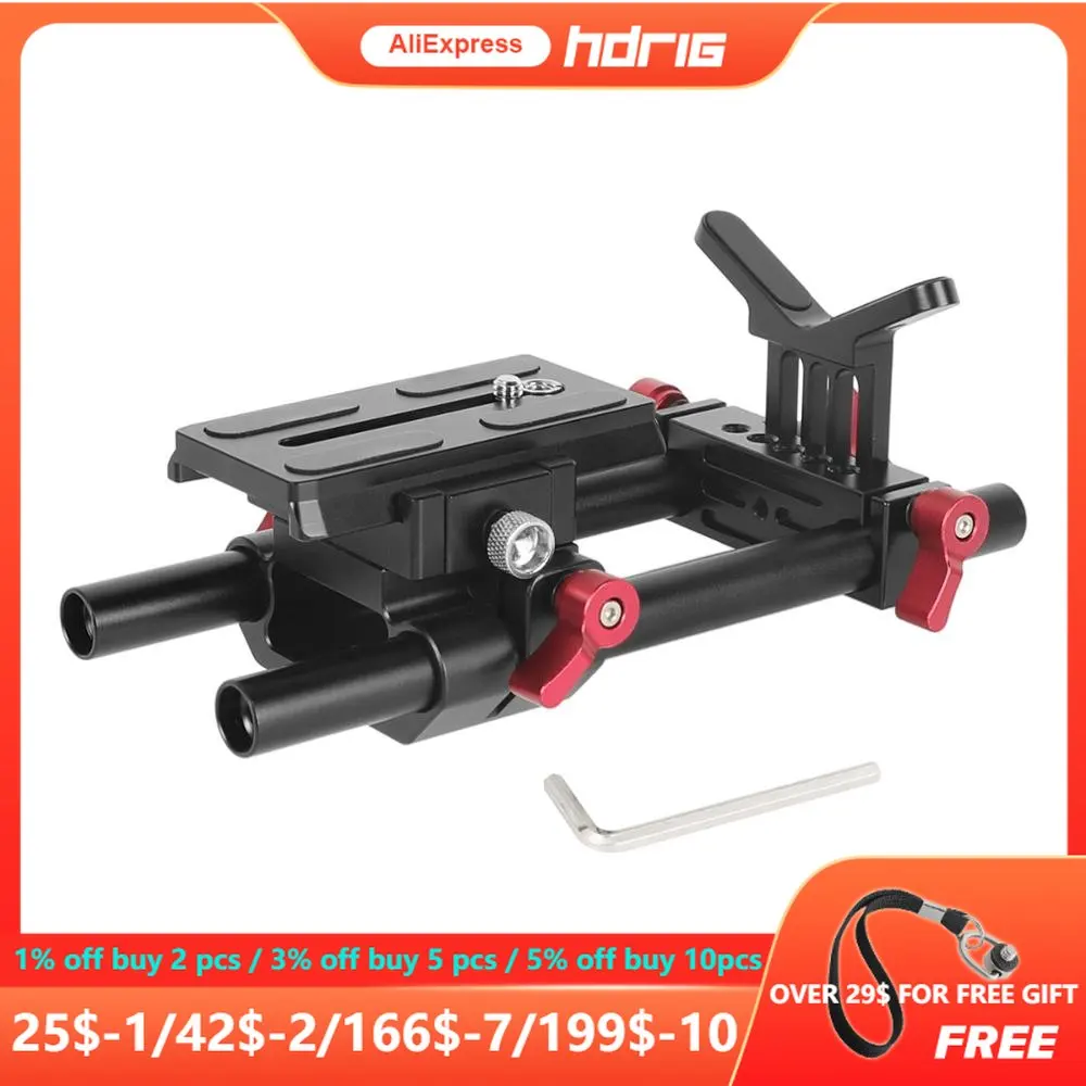 Hdrig Manfrotto Style Quick Release Base Plate Kit With 15mm Dual Rod ...