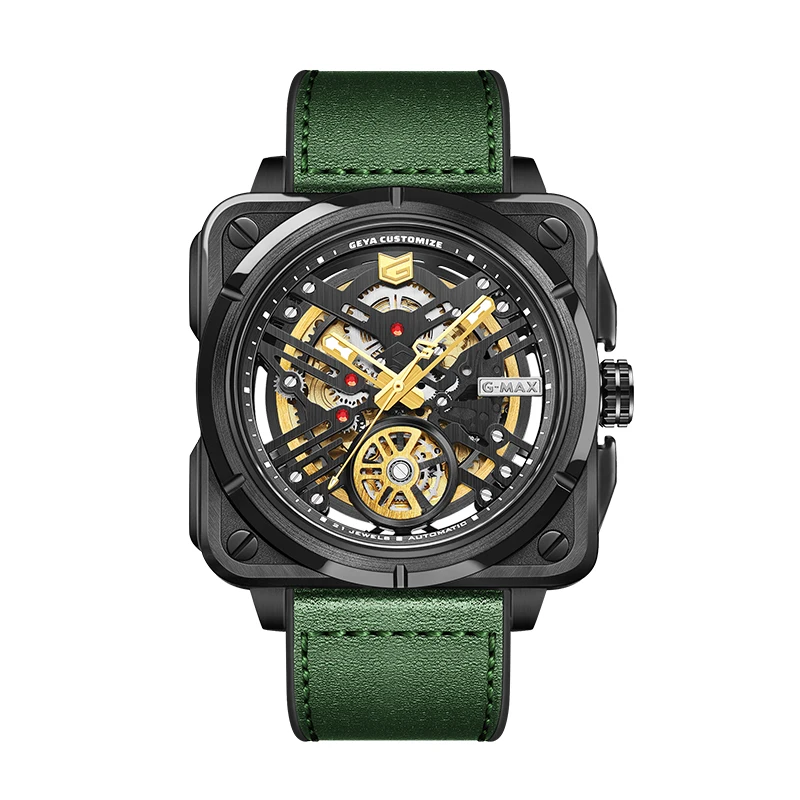 GEYA-Fashion-Sport-Automatic-Mechanical-Watch-with-Square-Stainless ...