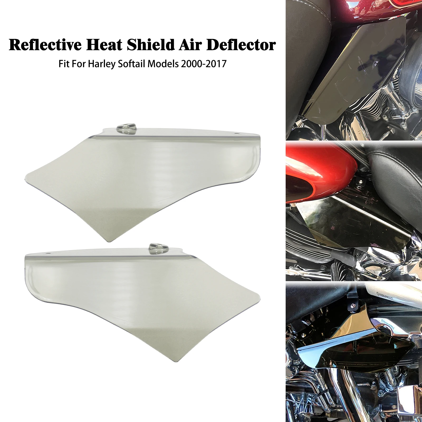 Motorcycle-Light-Reflective-Air-Deflector-Saddle-Heat-Shield-ABS-For ...