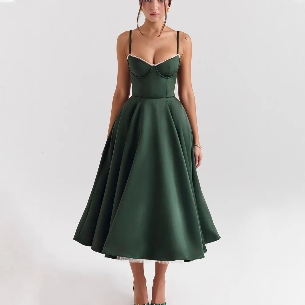 2026 Spring/summer High End Satin Strapless Heavy Industry French Waist ...