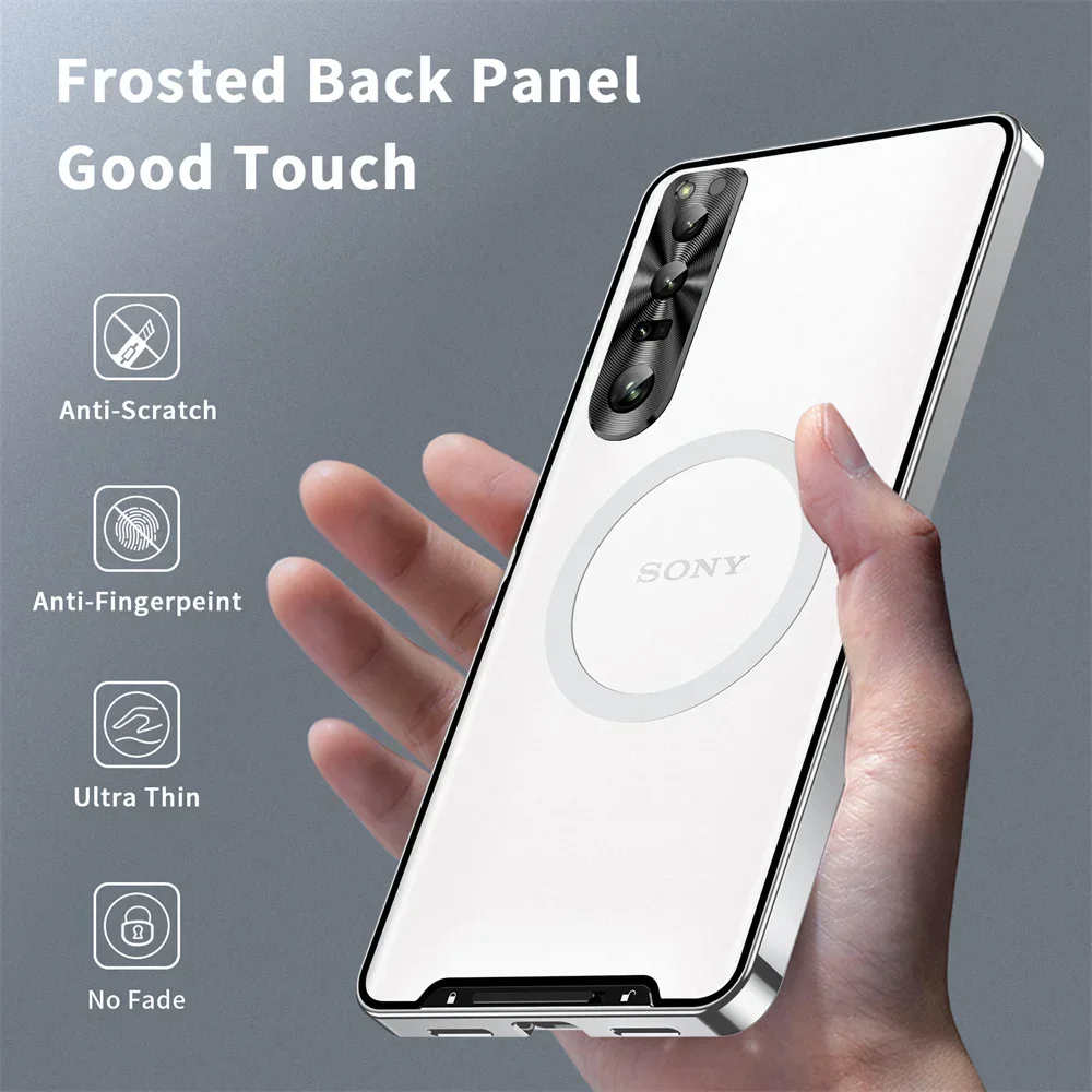 Luxury Metal Armor Shockproof Case with Full Lens Protection for Xperia ...