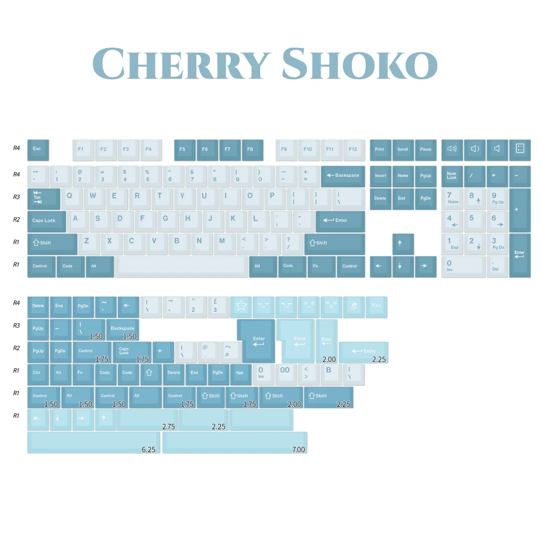 Купить: 173 Keys Keycaps Cherry Profile Shoko Double Shot Keycap For ...