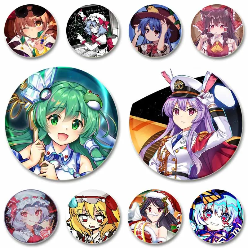 Pop Game Touhou Project Lapel Pins Cartoon Hong Meiling Sakuya Button ...