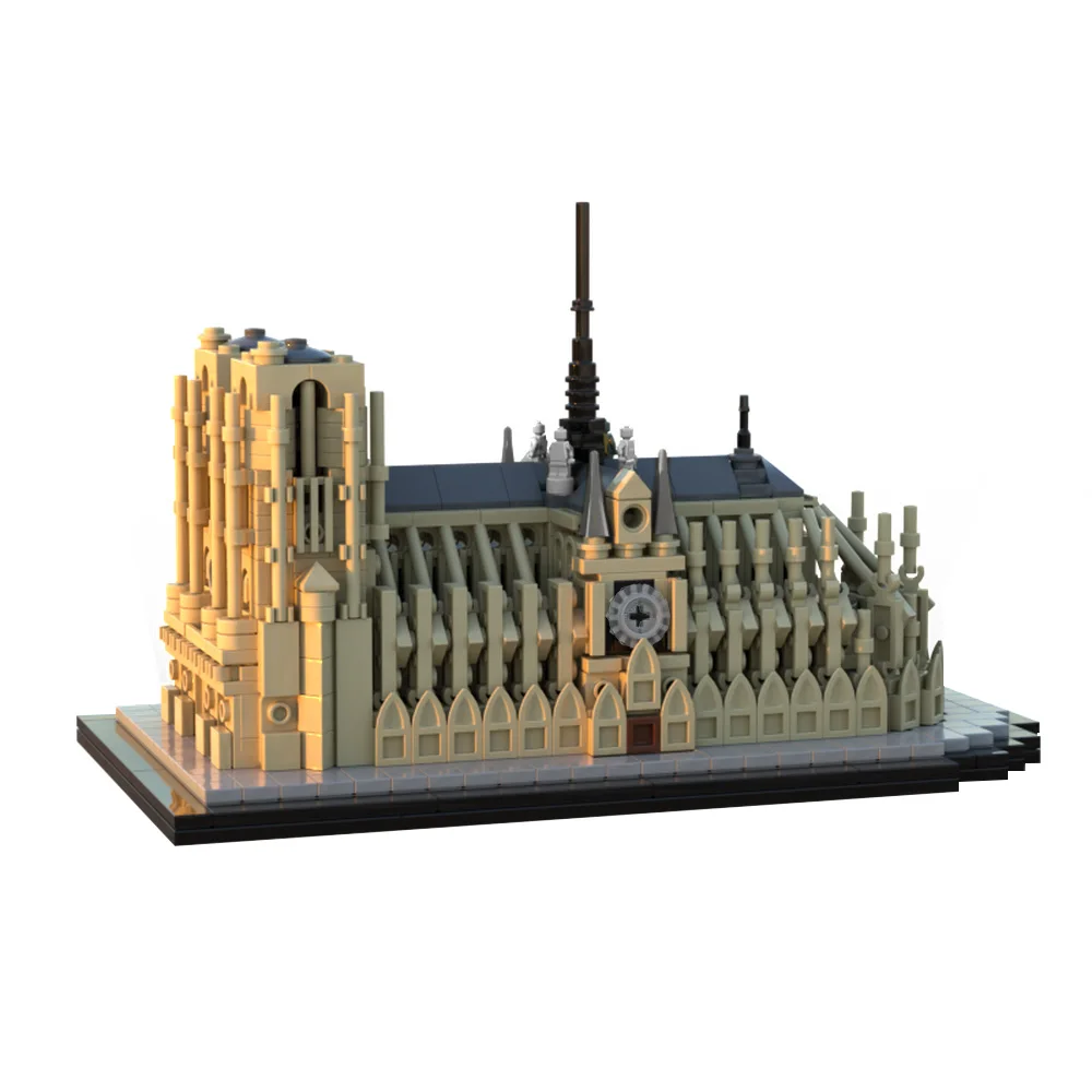 Gobricks MOC 1:800 Notre-Dame de Paris Building Blocks Model Piazza San ...