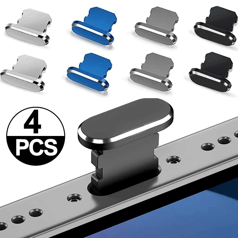 4PCS-Aluminum-Alloy-Anti-Dust-Plug-for-IPhone-13-12-Mini-11-Pro-Max-XS ...