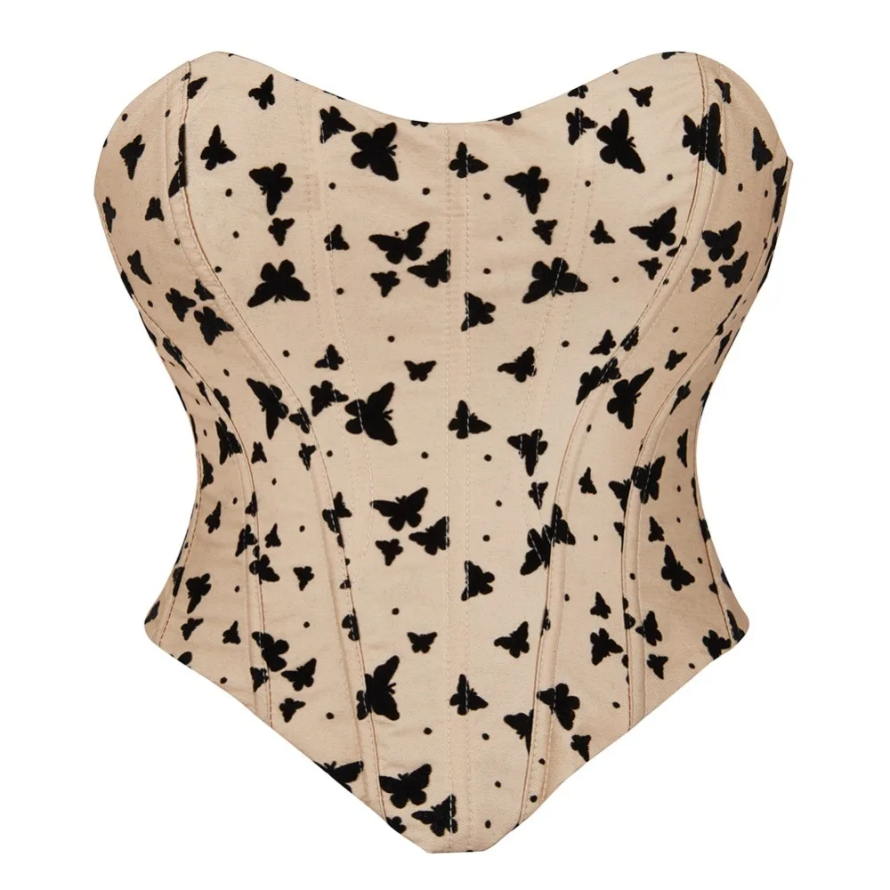 Vintage-Bra-Corset-Heart-Shaped-Crop-Top-Printed-Sexy-Body-Shapers ...