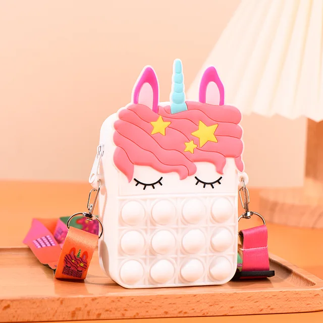 Purse Silicone Sensory Push Bubble Fidget Bag Crossbody Bag Antistress ...