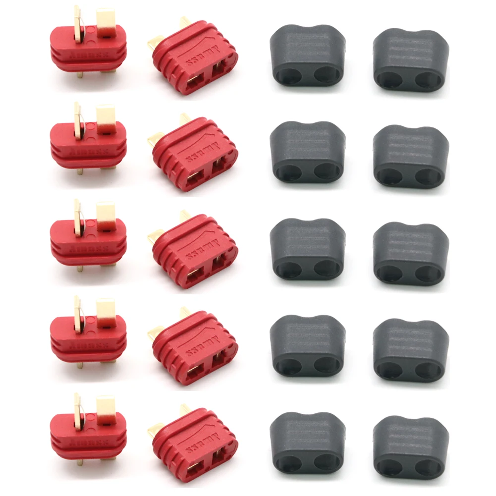 50pair-Amass-T-Plug-Deans-Female-Male-Connectors-2-Pin-Brass-Bullet ...
