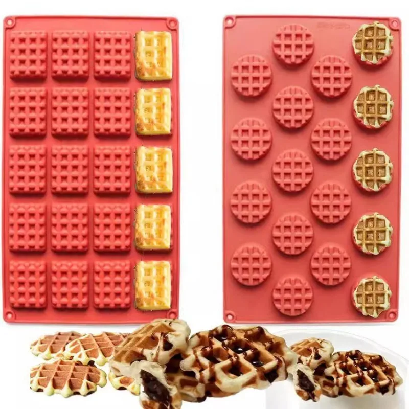 Mini Silicone Waffle Mold Waffle Making Mold Non-stick Cake Cookie ...