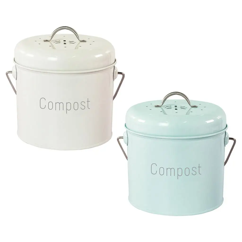 3L Kitchen Compost Bin Compost Bucket Farmhouse Compost Caddy Bin with ...