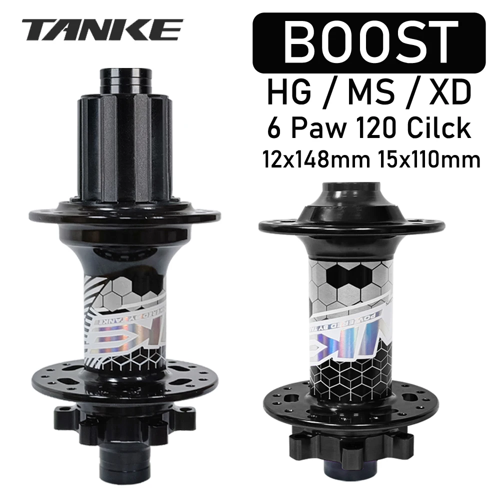 TANKE-MTB-Bike-Hub-BOOST-148-Bicycle-Hubs-120-Click-6-Claws-Bearing-32H ...