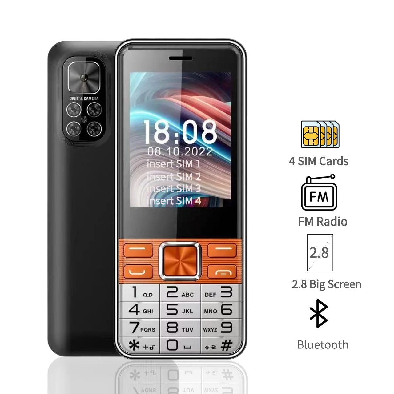 Four-Sim-Card-Feature-Elderly-Mobile-Phone-2-8-Big-Display-Large-Push ...