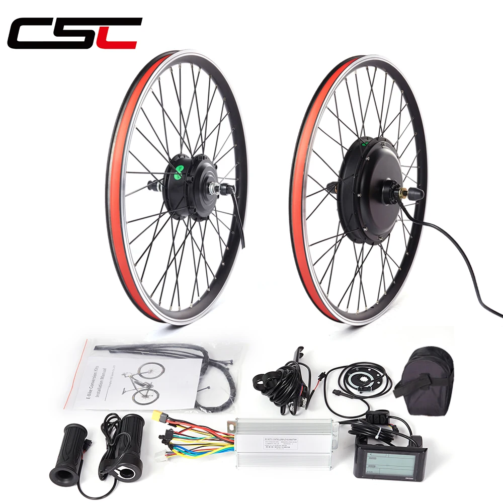 CSC Electric Bicycle Conversion Kit 36V 250W 350W 48V 1500W Ebike 26 27.5 28 29inch 700C Rear ...