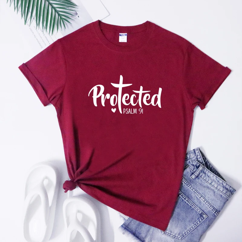 Protected-Psalm-91-T-shirt-Scripture-Jesus-Faith-Bible-Verse-Top-Tee ...