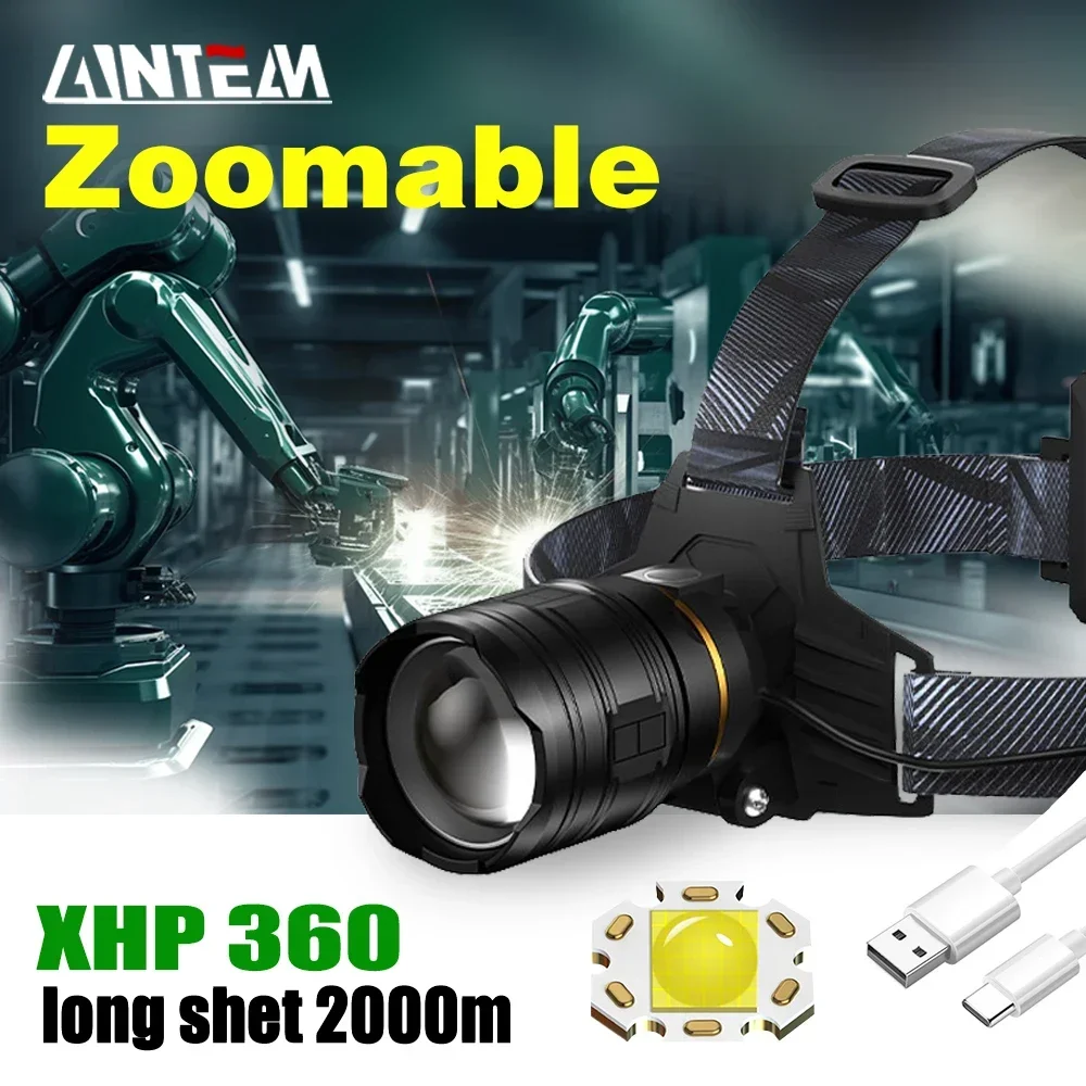 Most-Powerful-XHP360-36-core-Headlamp-Flashlight-18650-Rechargeable ...