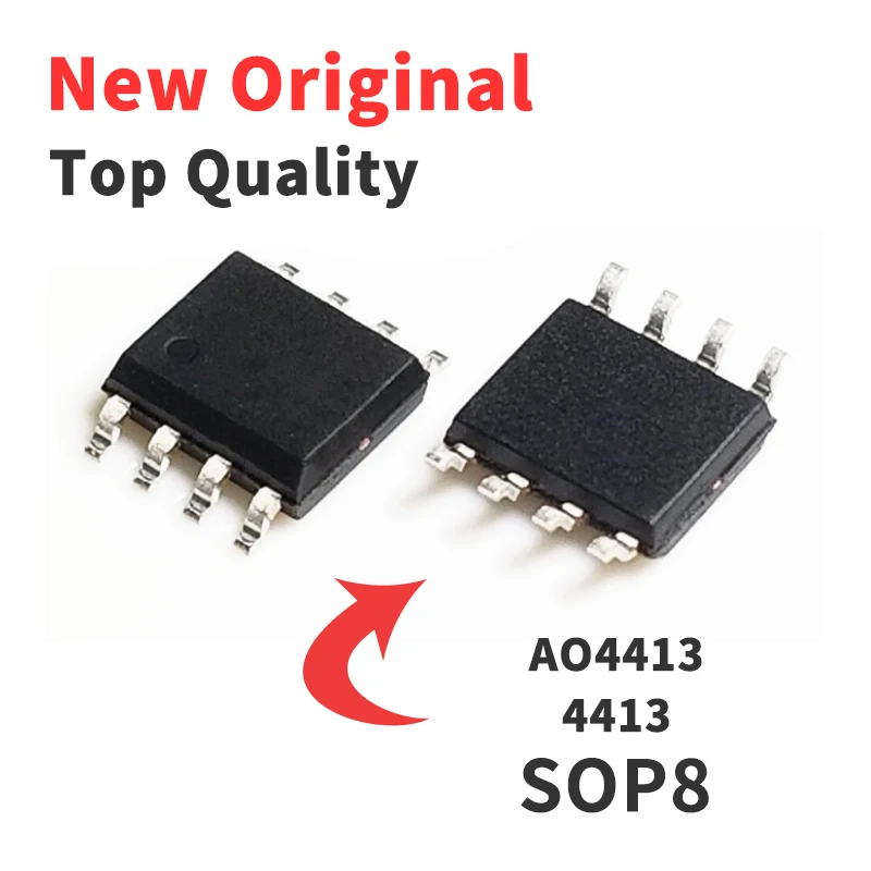 10PCS AO4413 4413 SMD SOP8 MOS Field Effect Tube P Channel 30V 15A Chip ...
