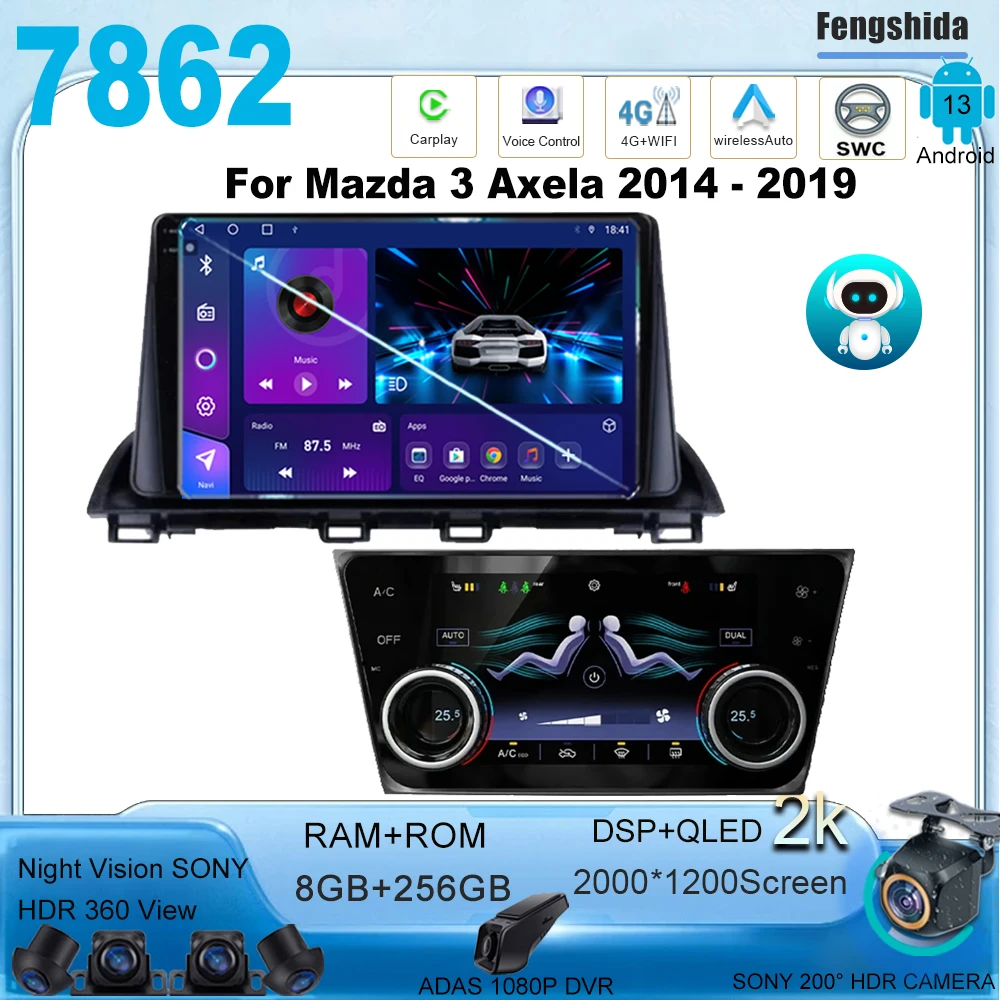 Android-Auto-For-Mazda-3-Axela-2014-2019-Car-Radio-Multimedia-Video ...