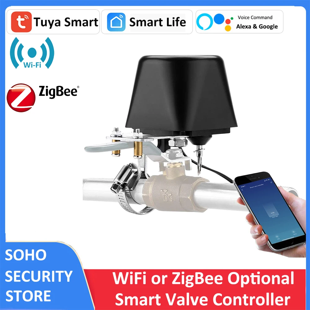 Smart Alexa Google Zigbee Wifi Water Valve Shutoff Timer Sprinkler ...