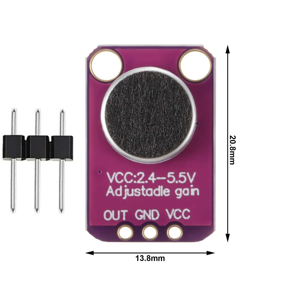 M-dulo-amplificador-de-micr-fono-el-ctrico-GY-MAX4466-ganancia ...