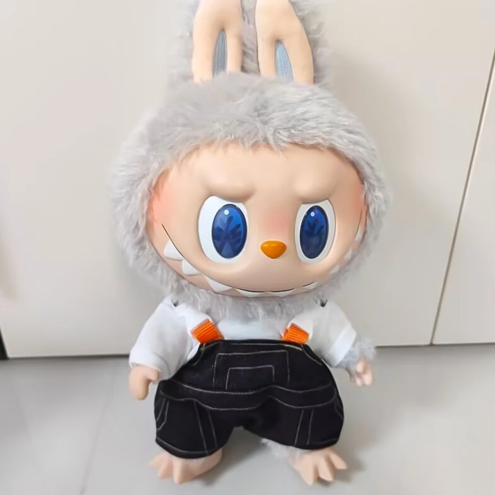 For 38cm Labubu Clothes Versatile shirt and overalls set Doll ...