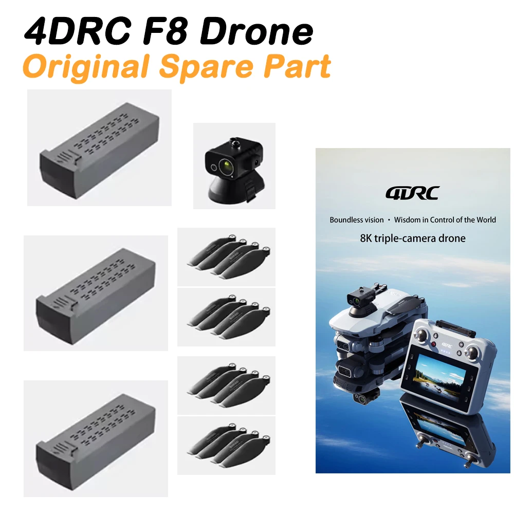 F8 PRO MAX GPS Drone Original Spare Part 4DRC F8 Battery 7.4V 2500mAh ...