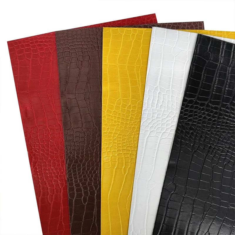 Candy-Color-Crocodile-Textured-Faux-Leather-Embossed-Synthetic-Leather ...