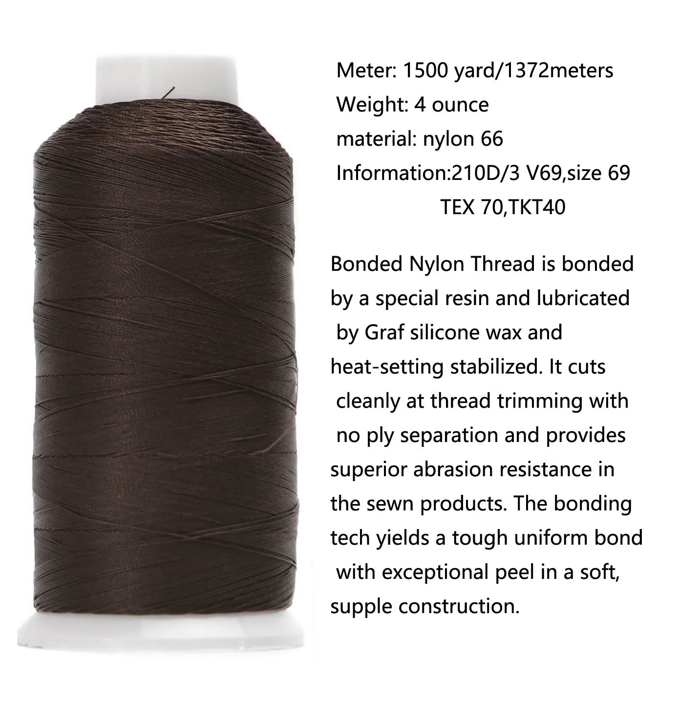 Coats And Clark All Purpose Thread Bonded Nylon Sewing Thread 1500 ...