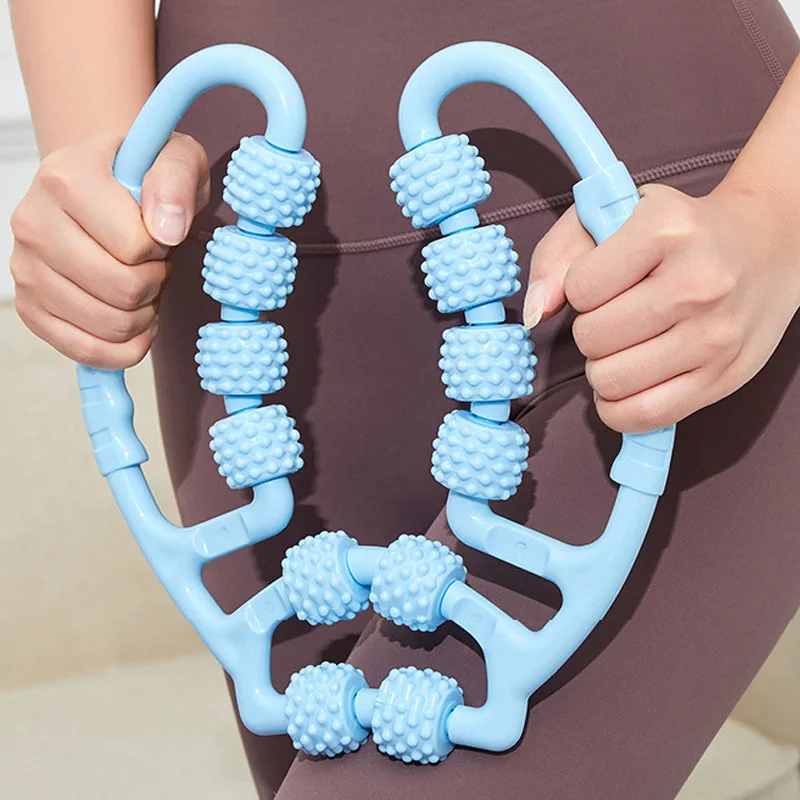 Annular-Leg-Clamp-Massager-Relaxing-Plastic-Leg-Roller-Roller-Bar-Yoga ...