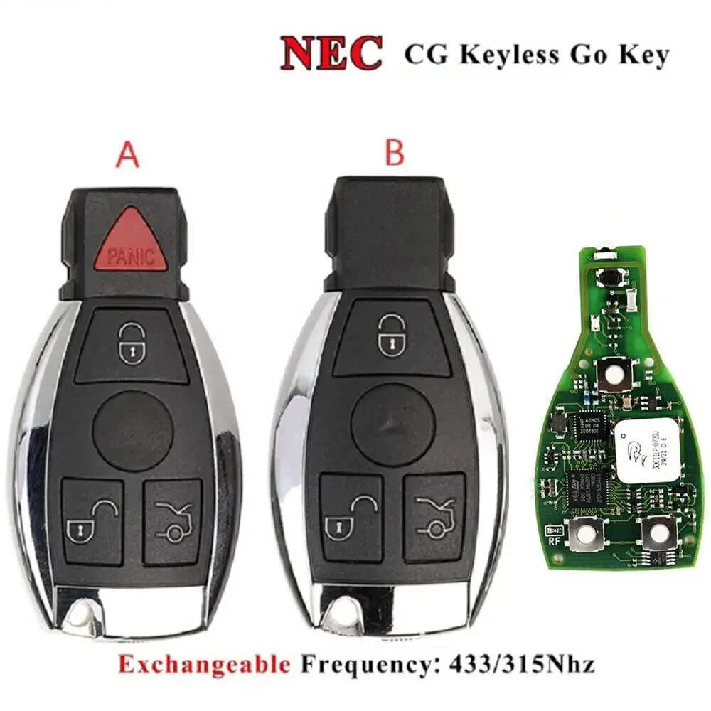 CG CGDI 3/4 Button NEC 03/06/08 Version Keyless go Remote Key Fob for ...