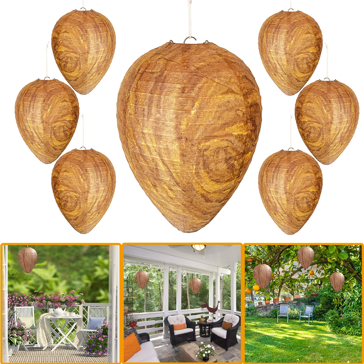 4Pack-Wasp-Nest-Decoy-Hanging-Wasp-Deterrent-Wasp-Bee-Trap-Simulated ...