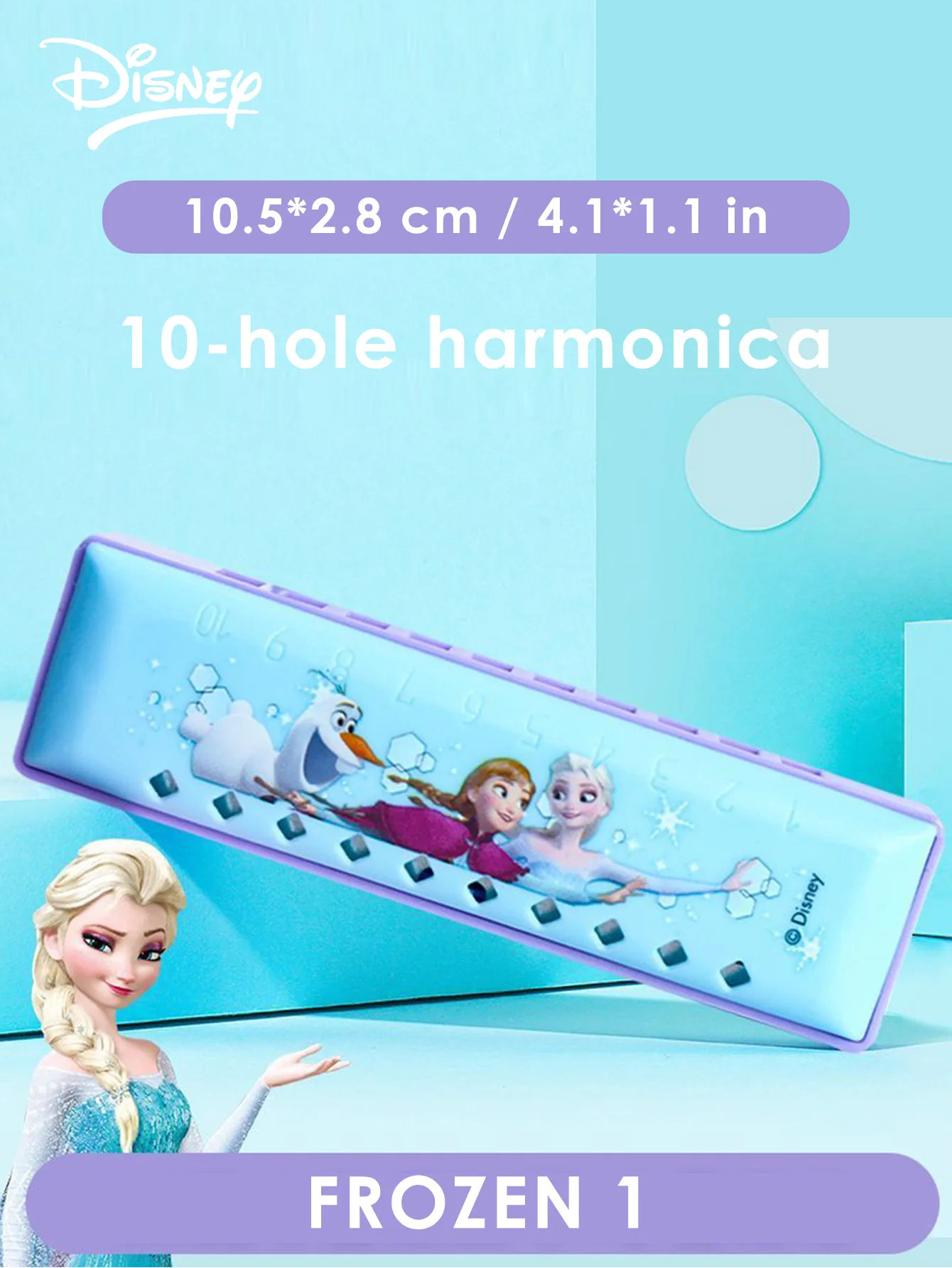 Disney 10 hole harmonica for children non-toxic 24 hole beginner boys ...