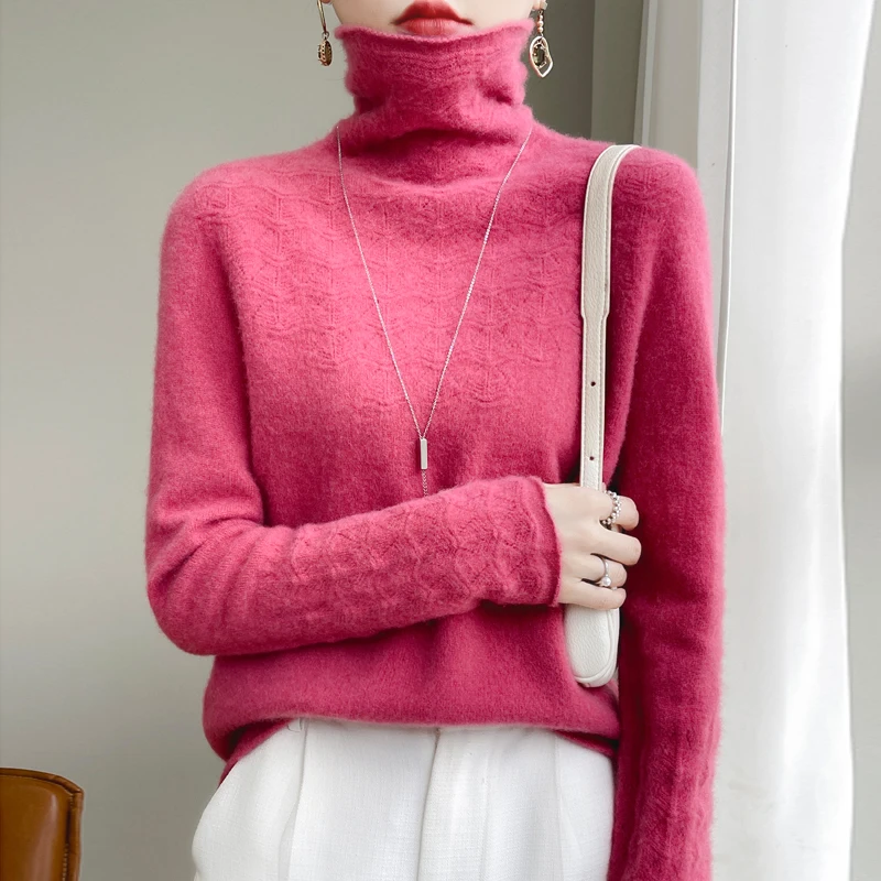 YSC2024 New Women's Classic Australian Pure Wool Seamless Collar ...