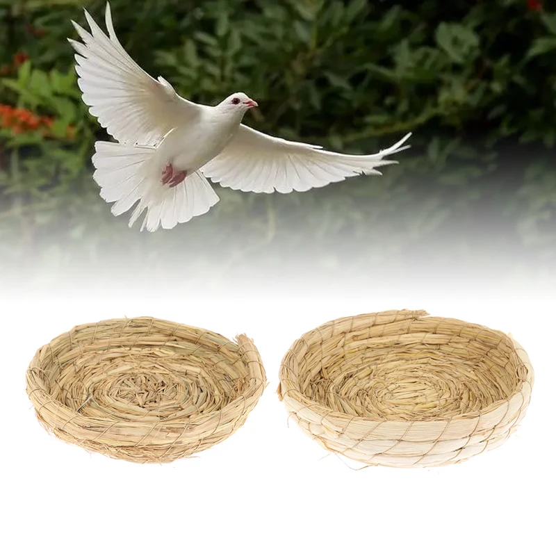 Natural-Straw-Bird-Nest-Bird-Cages-Parrot-Resting-Breeding-Place ...