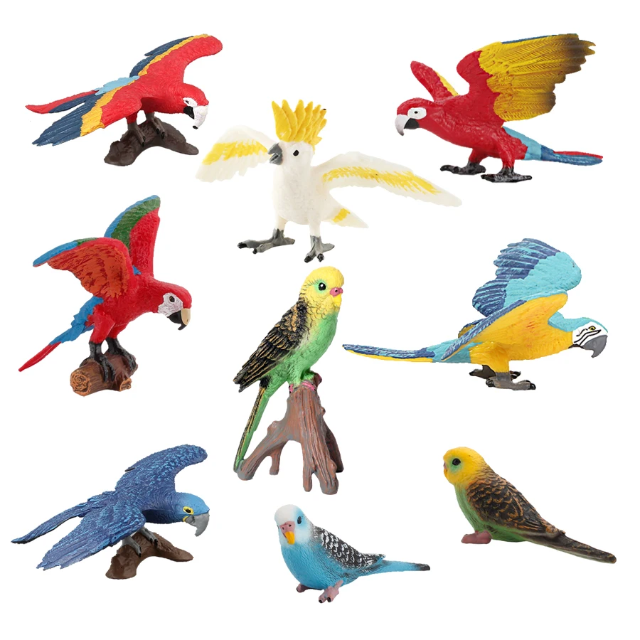 Bird-Toys-Macaw-Parrot-Figure-Simulation-Forest-Animal-Figurines-Action ...