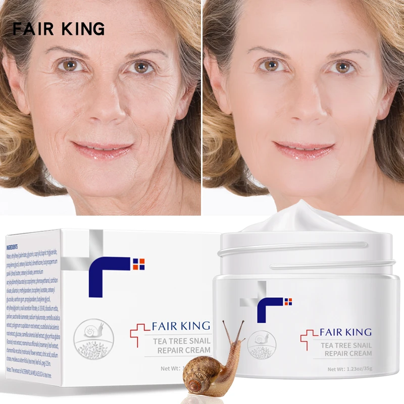 Snail Face Cream Collagen Anti-wrinkle Whitening Facial Cream Hyaluronic Acid Moisturizing Anti ...
