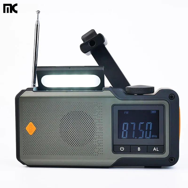 Emergency-Radio-with-batteries-Hand-Crank-Solar-4000mAh-USB-Charging ...