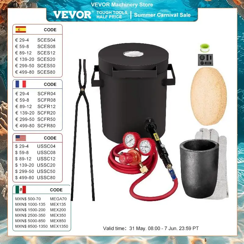 VEVOR-Four-de-Fusion-au-Propane-Kit-de-Four-Fonderie-D-lique-avec-Nina ...