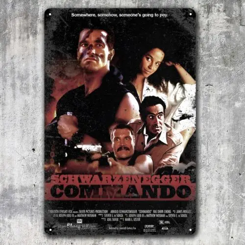 Commando-Movie-Metal-Poster-arnold-schwarzenegger-Collectable-Tin-Sign ...